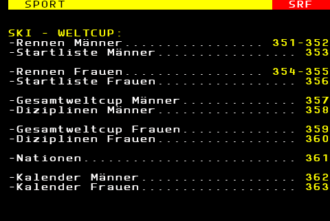 teletext.ch - SRF1 350